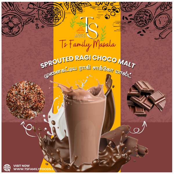 Sprouted Ragi Choco Malt ( முளைகட்டிய ராகி சாக்கோ மால்ட் ) – TS Family ...